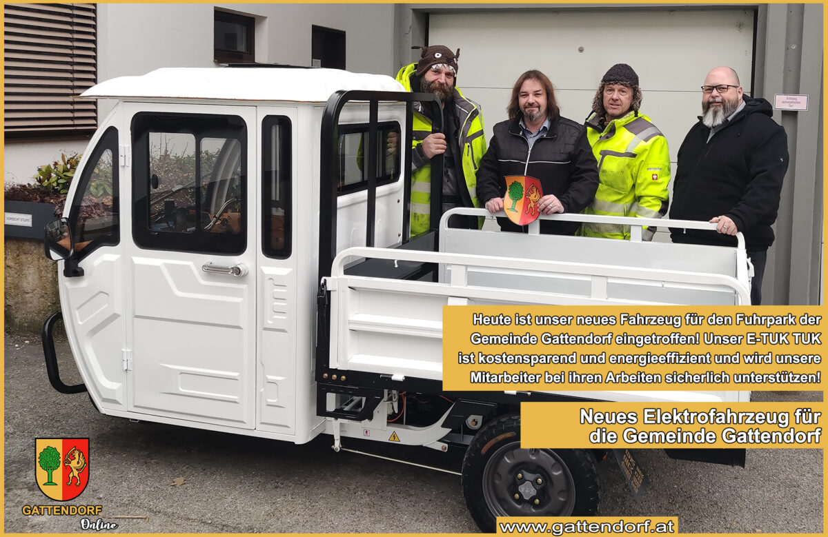 E-TUK TUK eingetroffen! | Gemeinde Gattendorf